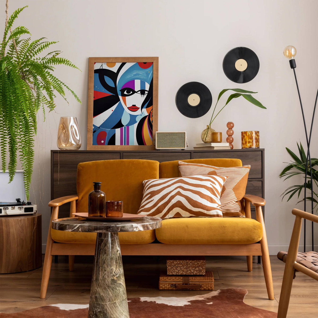 Mid-Century Portrait Painting Art Print – HypeSheriff
