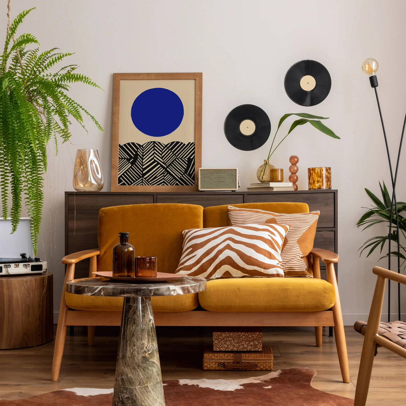 Blue Circle Home Office Wall Art Decor – HypeSheriff