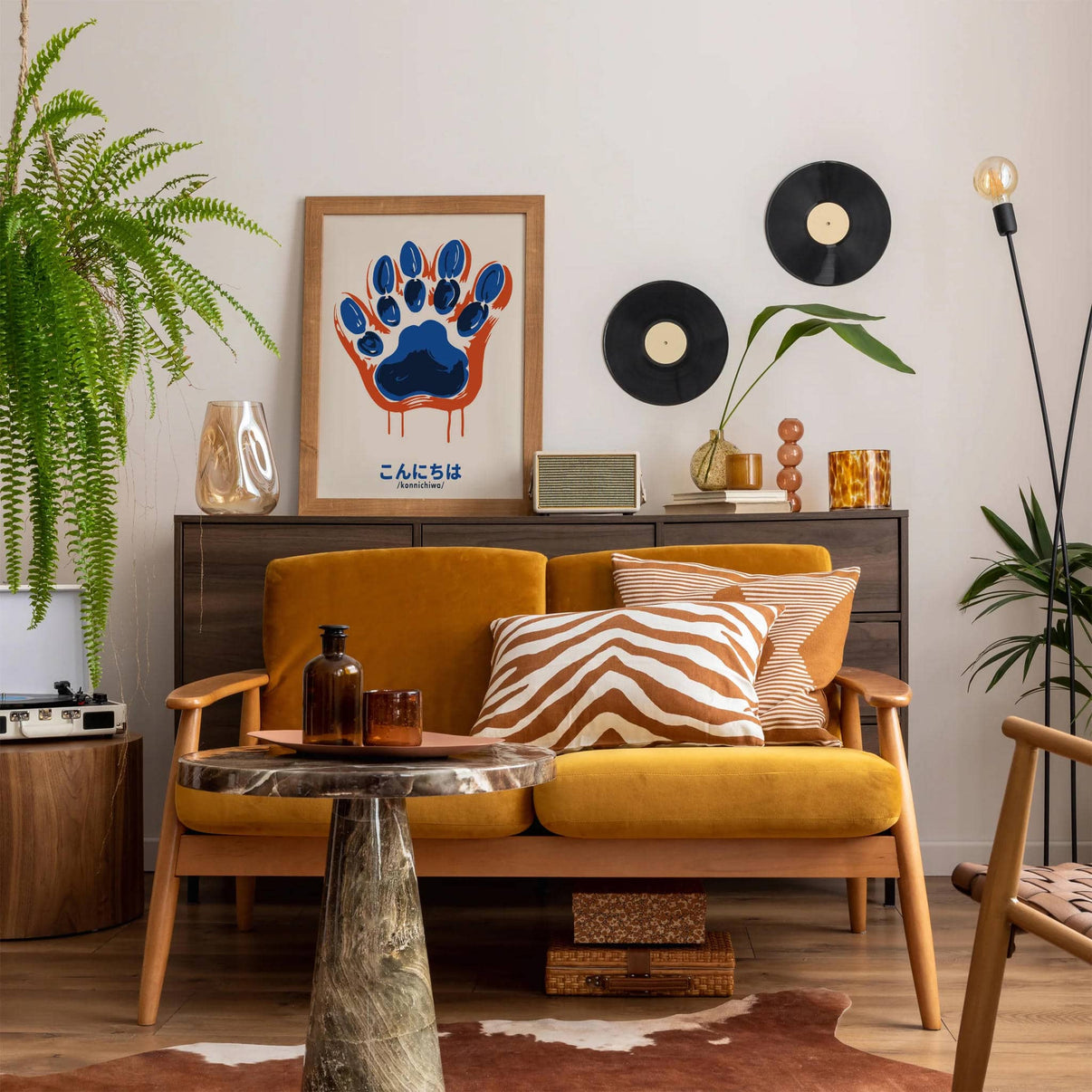 Konnichiwa Japanese Cat Paw Poster – HypeSheriff