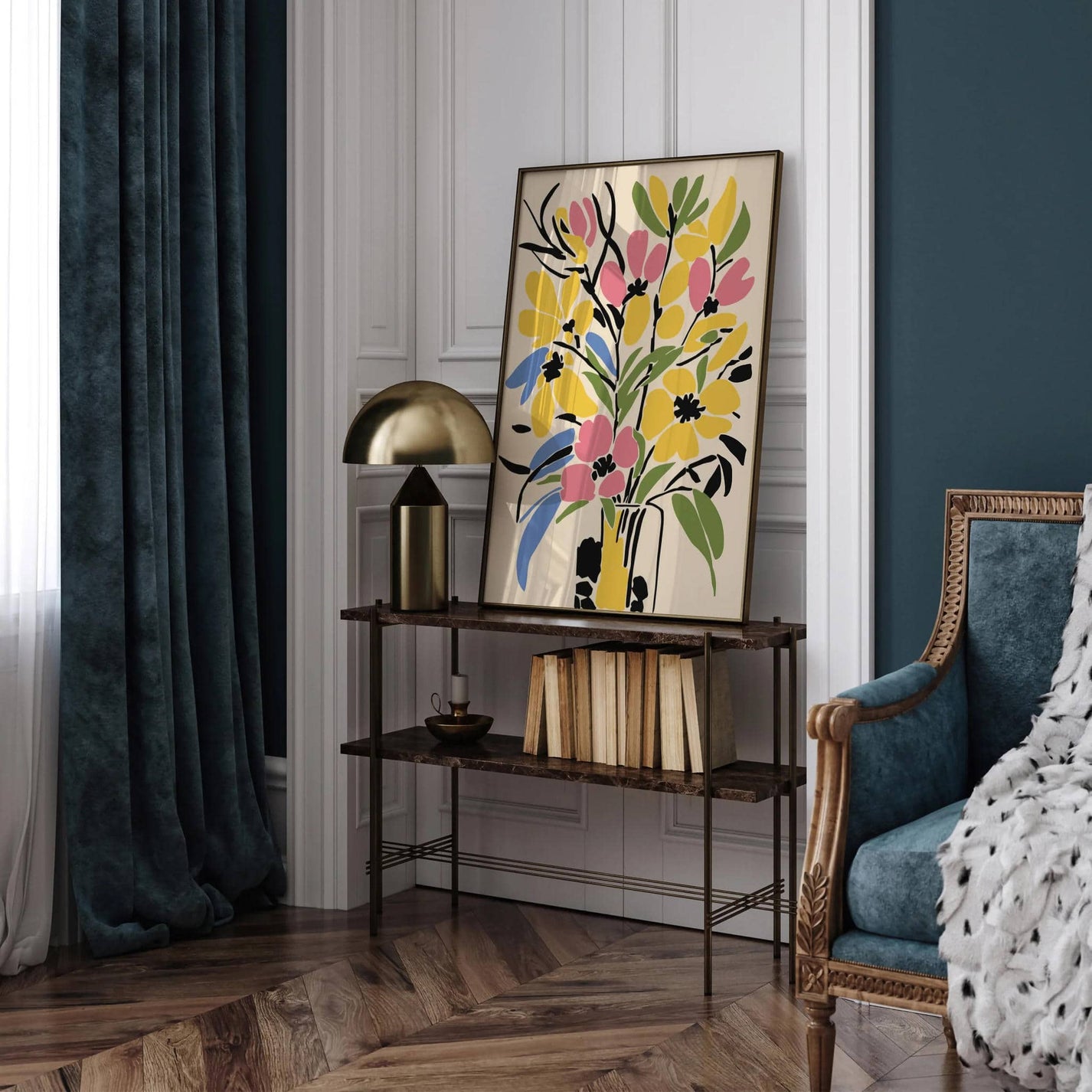 Bouquet of Flowers Ink Style Art Print – HypeSheriff