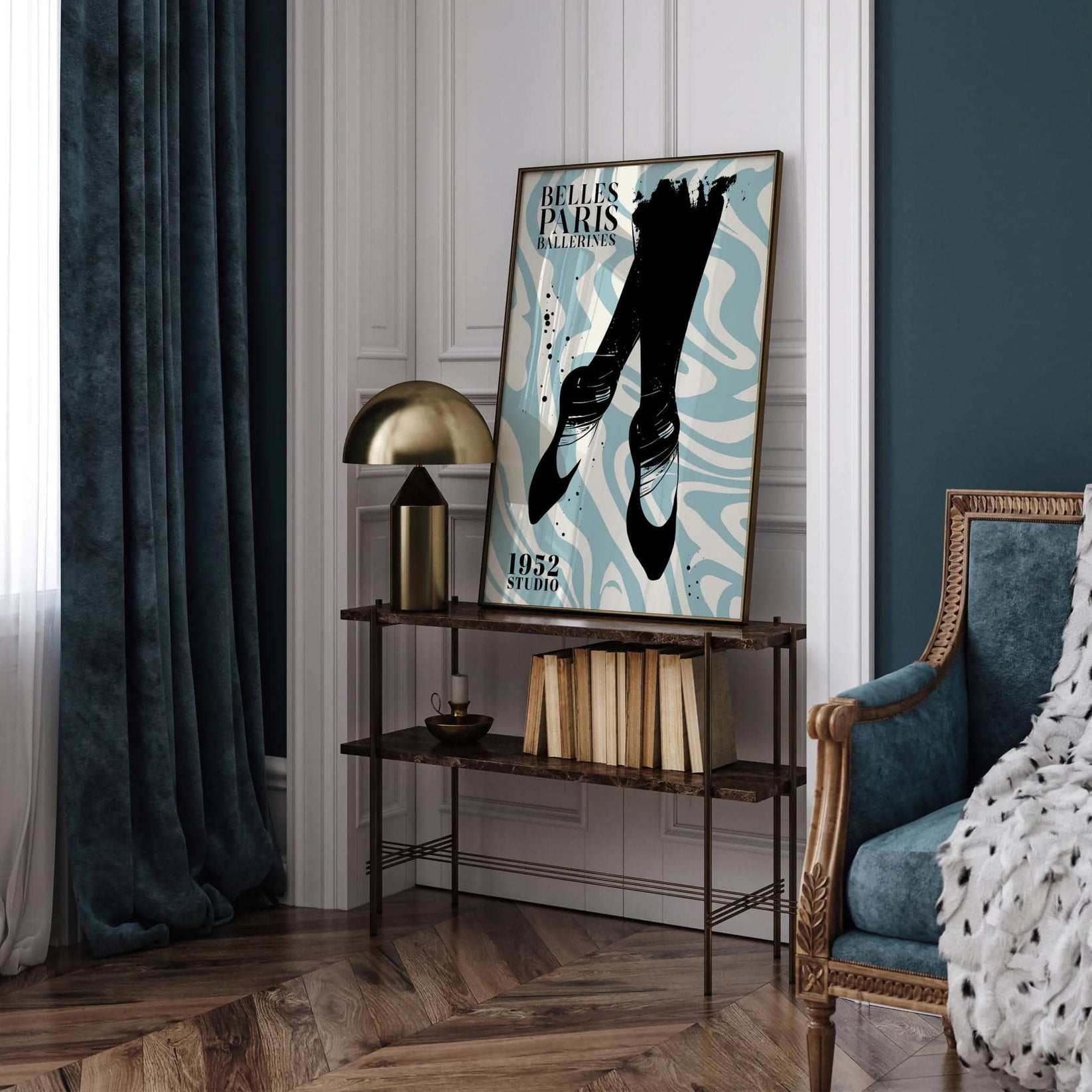 Belles Ballerines Paris Blue Art Print – HypeSheriff
