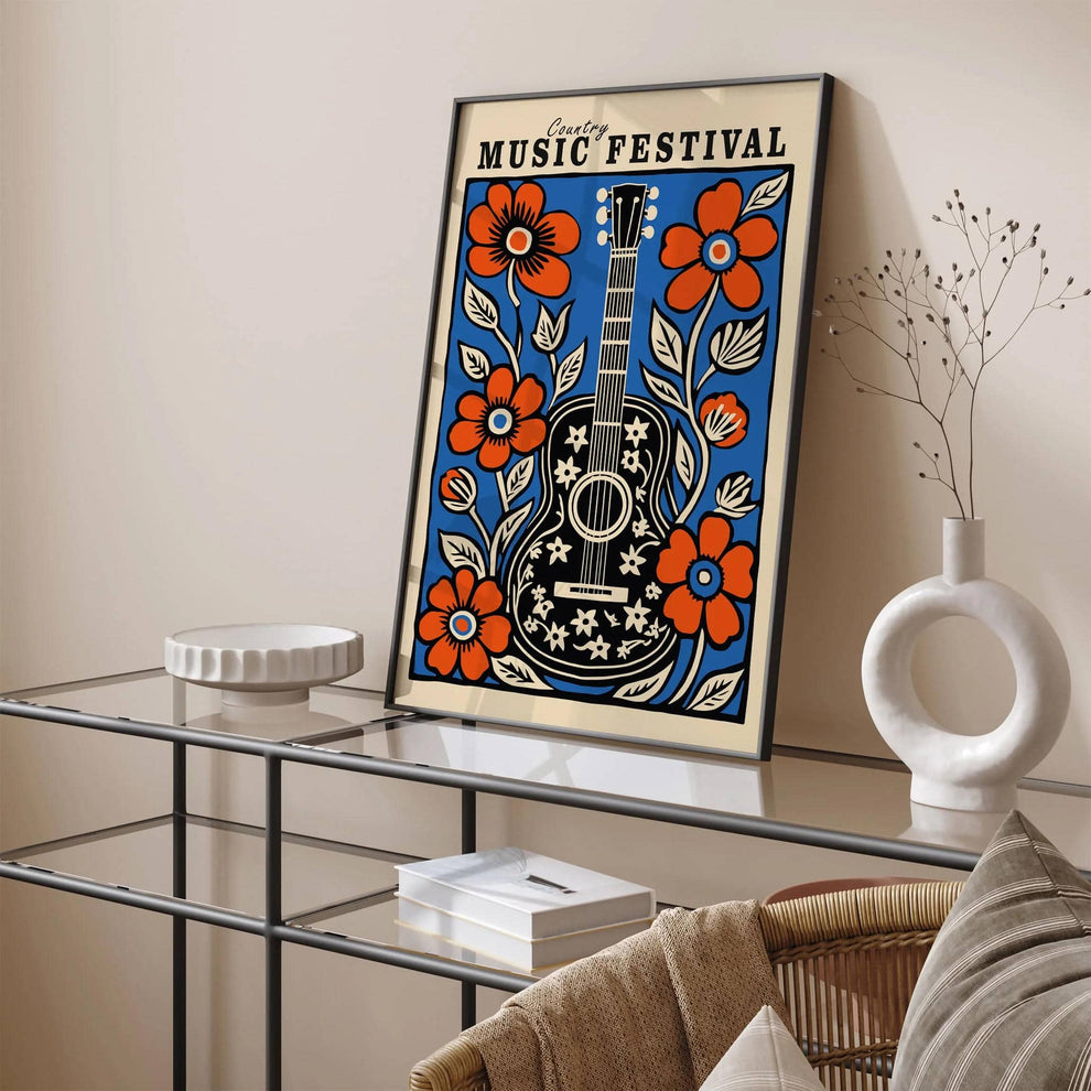 Blue Country Music Art Print – HypeSheriff