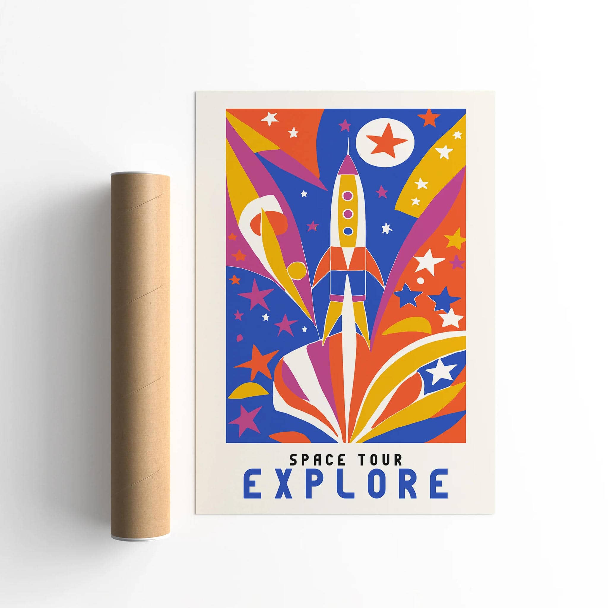 Space Travel Colorful Poster – HypeSheriff