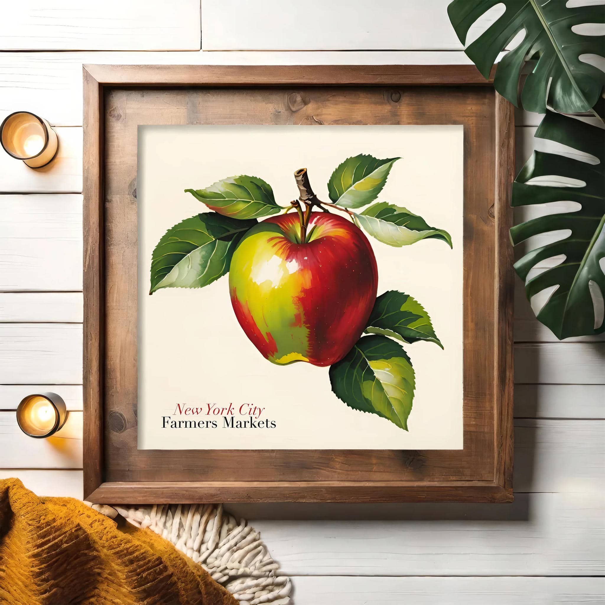 NYC Farmers Market Square Art Print – HypeSheriff