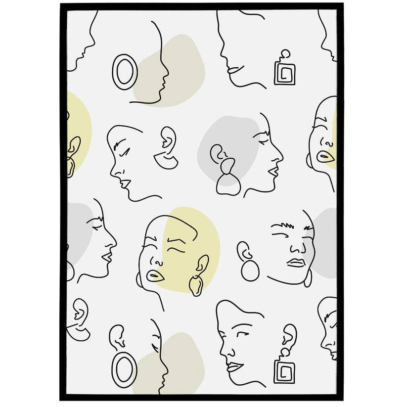 Line Art Faces Print – HypeSheriff