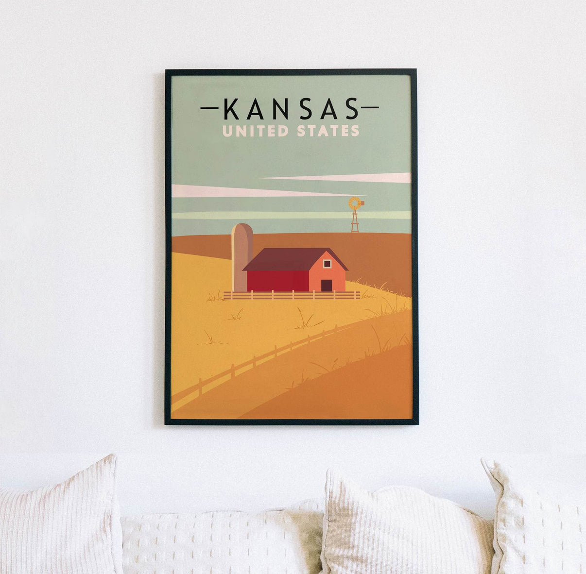 Kansas Retro Poster | Iconic Posters, Original Art Prints – HypeSheriff