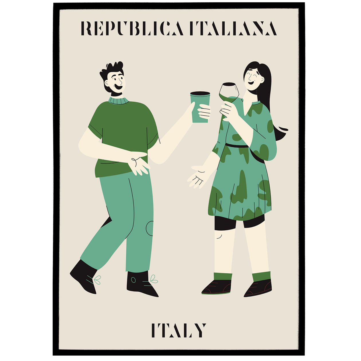 Minimalist Italy Travel Poster — HypeSheriff