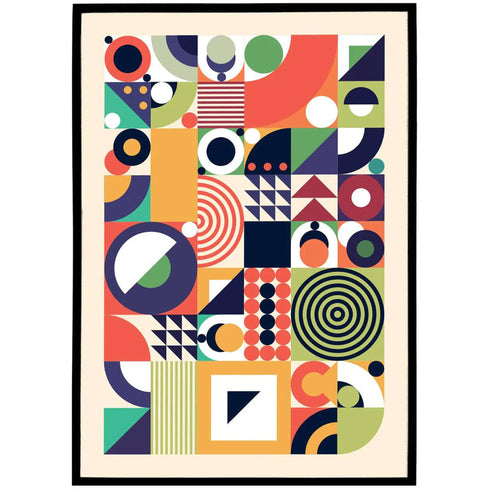 Abstract Shapes Retro Poster – HypeSheriff