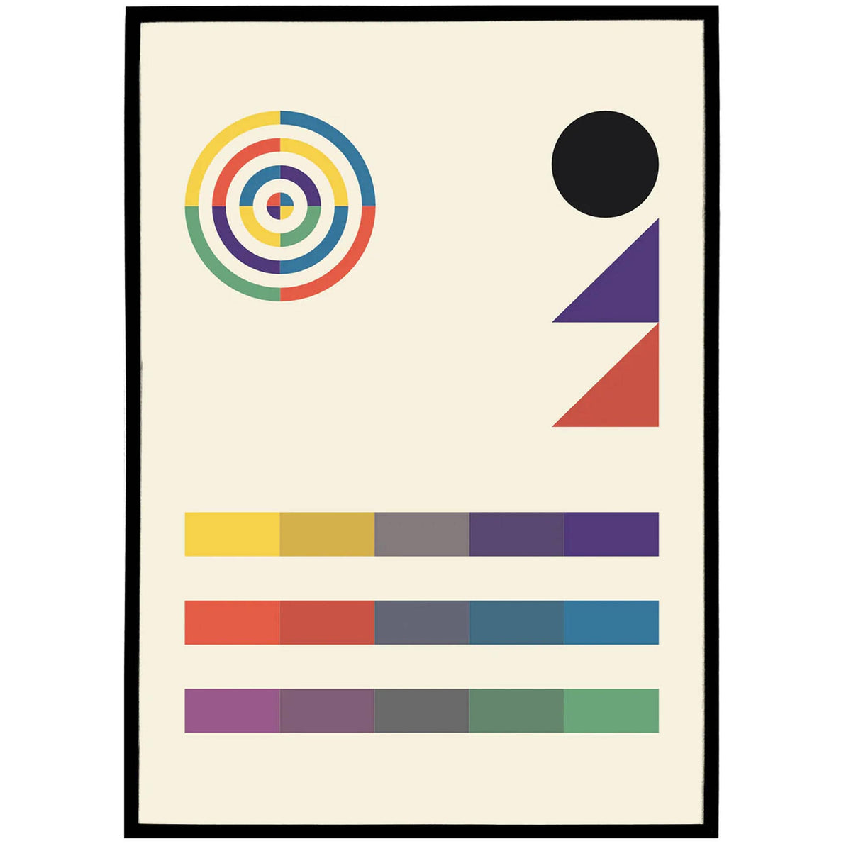 Color Theory Retro Poster Print — HypeSheriff US