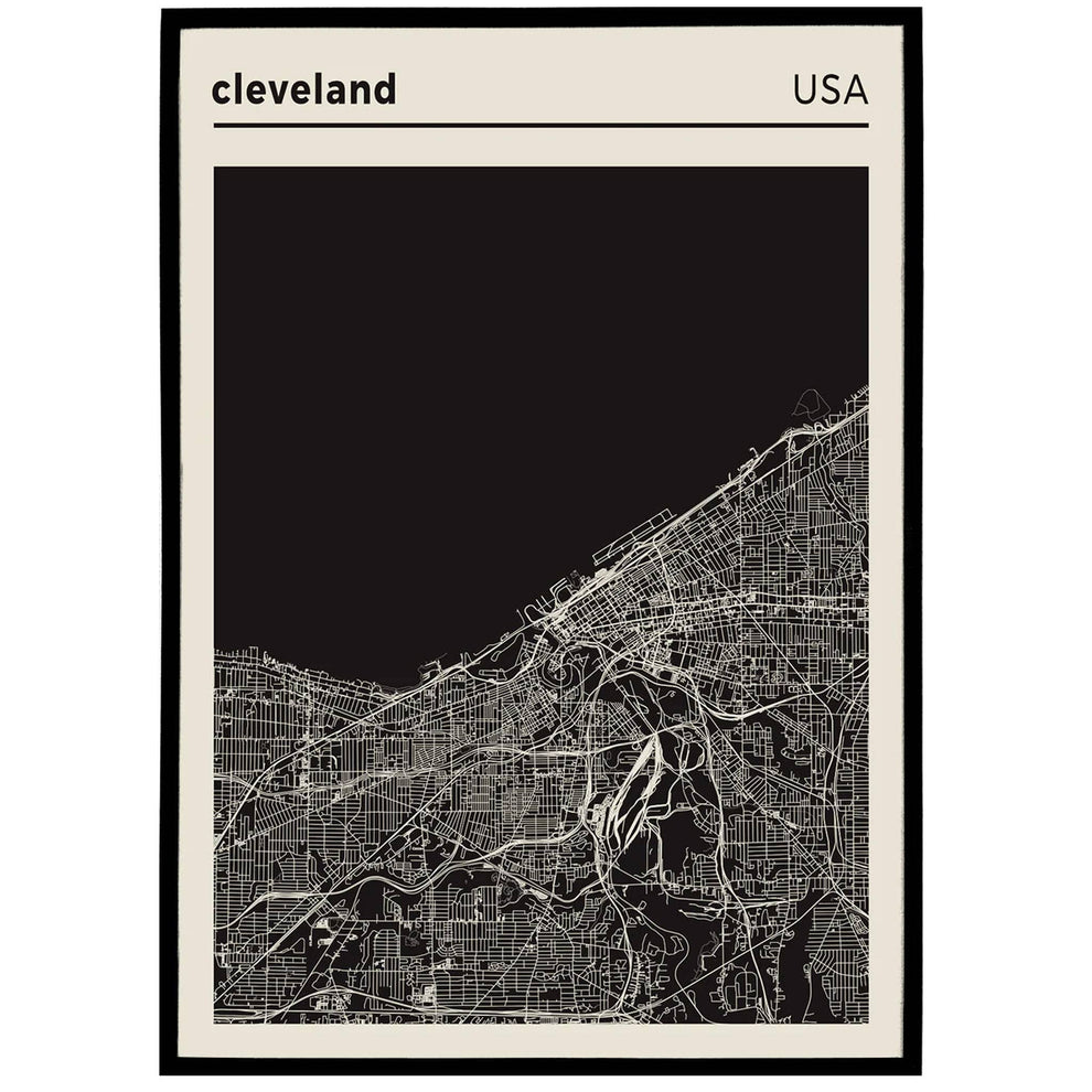 Cleveland Map Poster – HypeSheriff