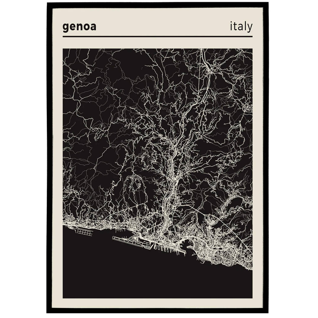 Genoa, Italy - City Map Poster — HypeSheriff