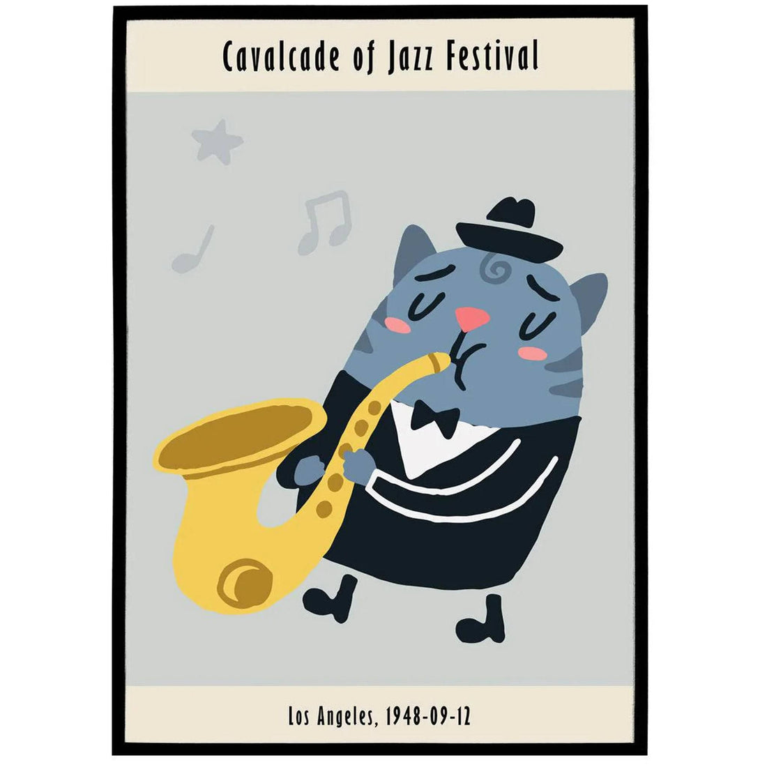 Jazz Festival Cat Poster – HypeSheriff
