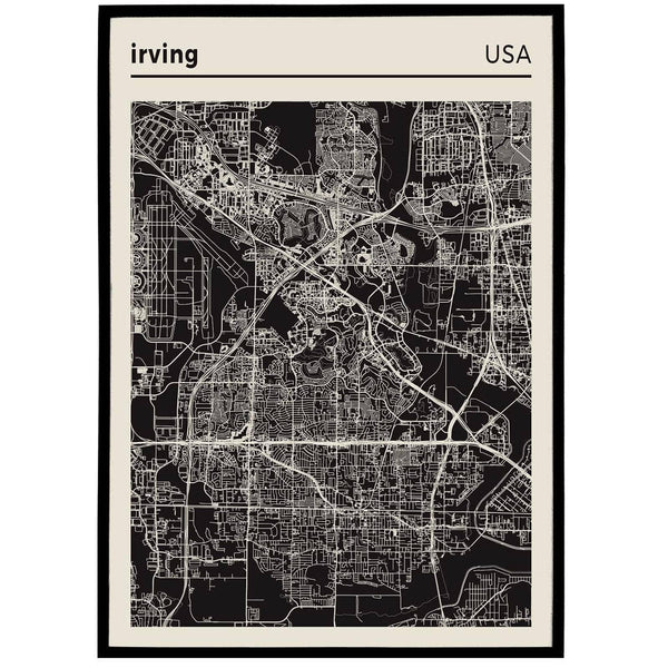 Irving USA - City Map Poster – HypeSheriff