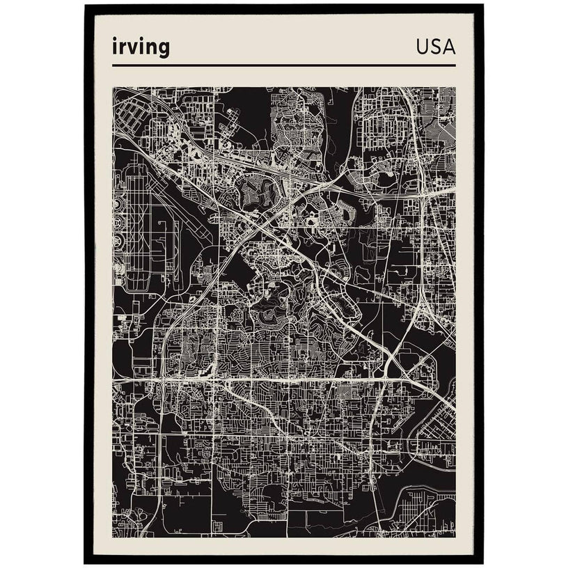 Irving USA - City Map Poster – HypeSheriff