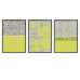 Set of 3 Matching Chartreuse Green Art Prints – HypeSheriff