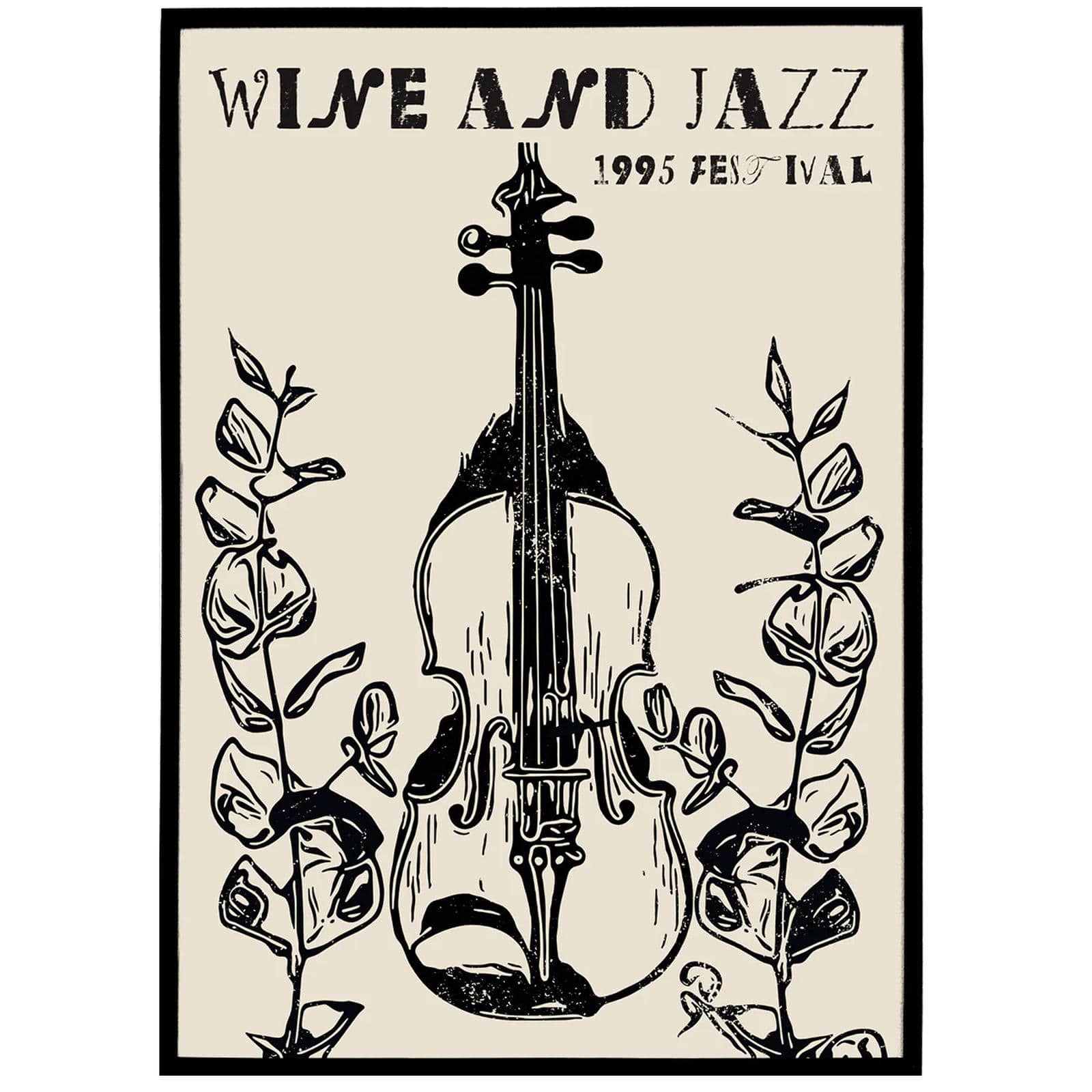 Wine and Jazz 1995 Festival Poster – HypeSheriff