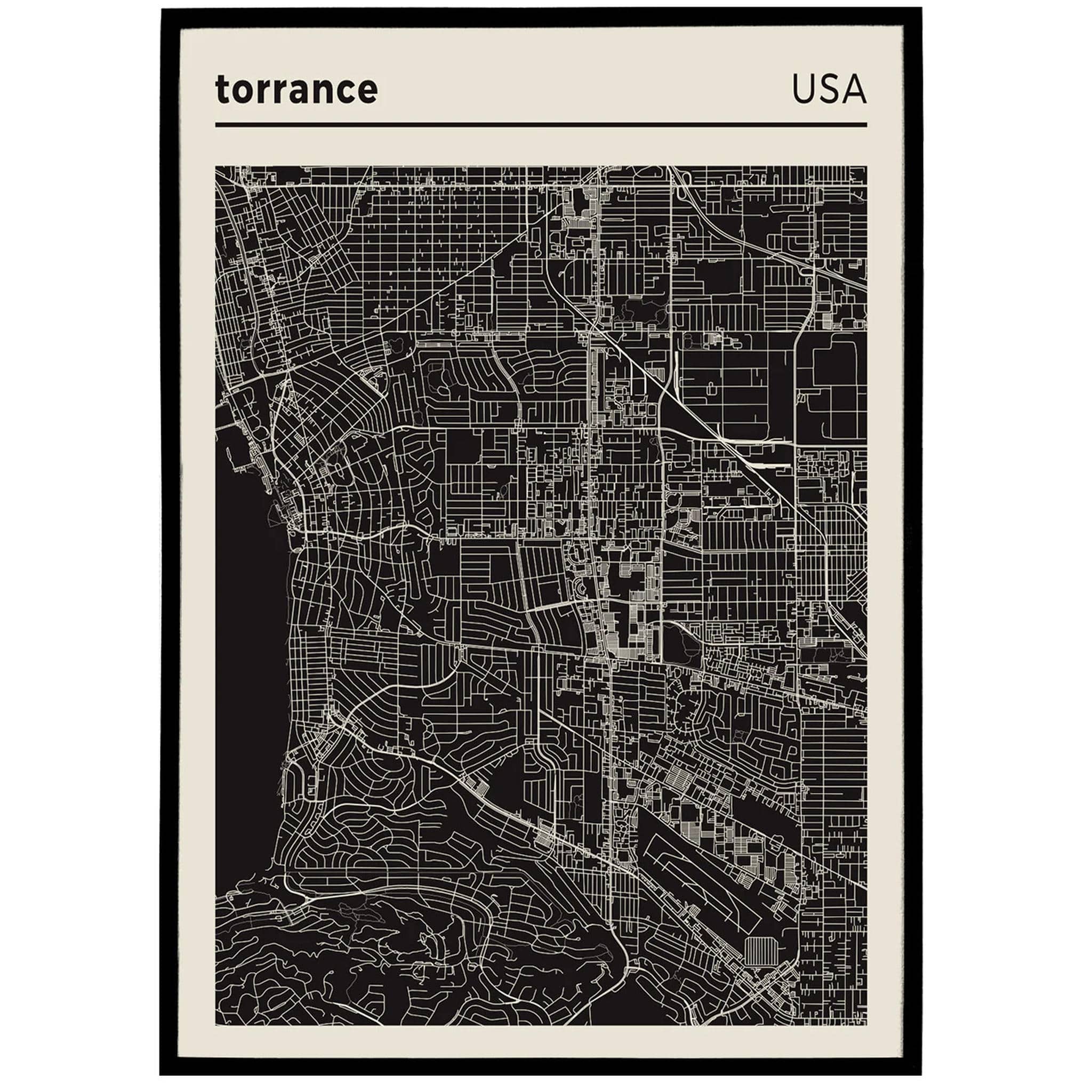 Torrance, USA - City Map Poster – HypeSheriff