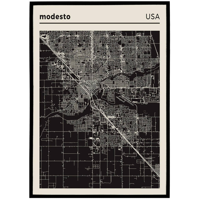 Modesto, USA - City Map Poster – HypeSheriff