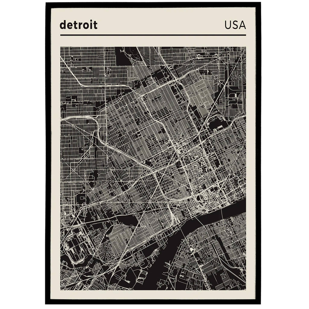 Detroit Map Poster – HypeSheriff