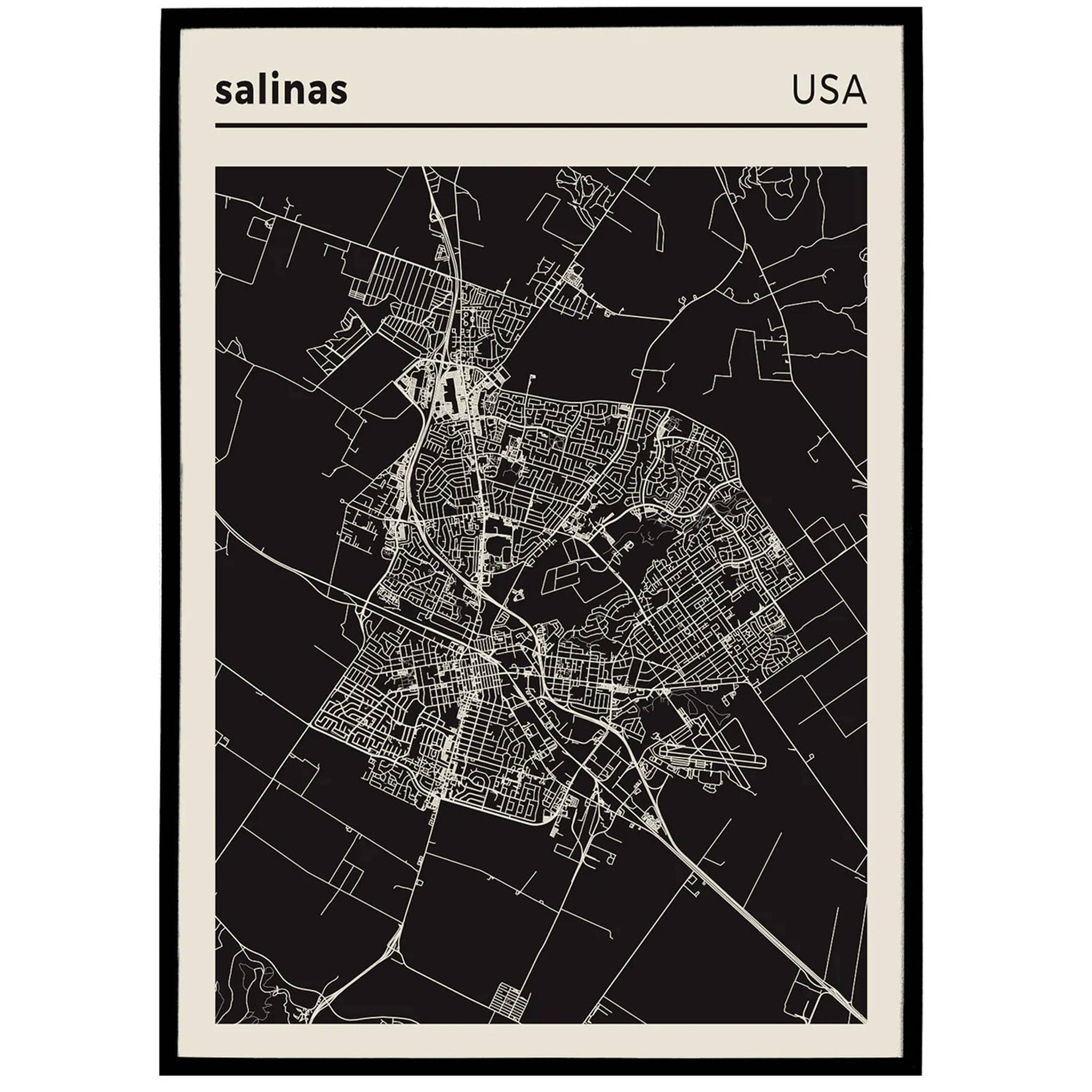 Salinas - USA, City Map Poster – HypeSheriff