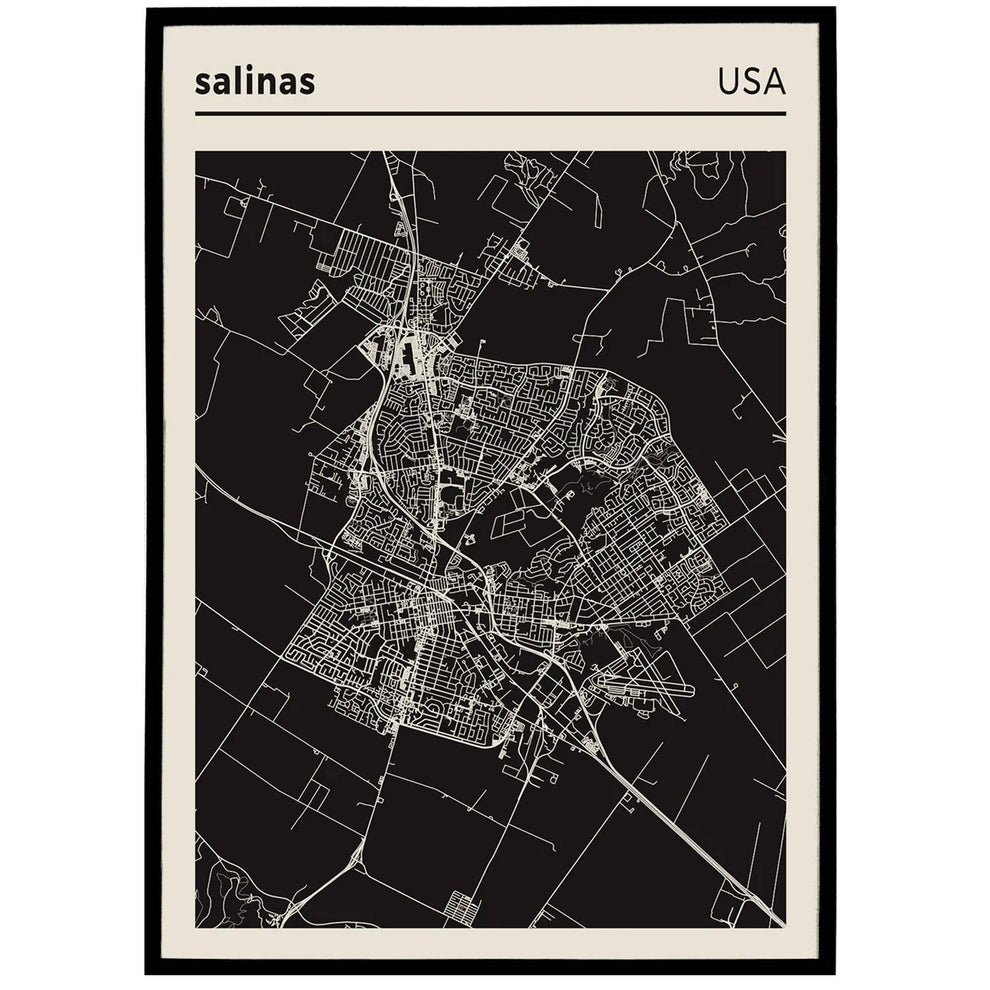 Salinas - USA, City Map Poster – HypeSheriff