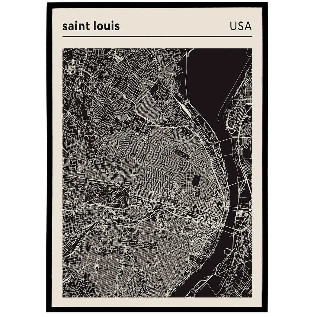 Saint Louis USA Map Wall Art Print — HypeSheriff US