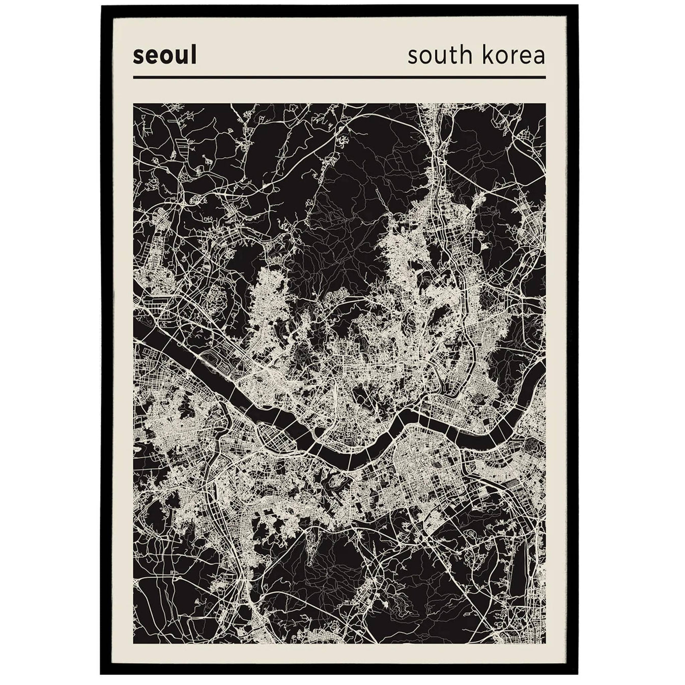 Seoul - South Korea Map Poster – HypeSheriff