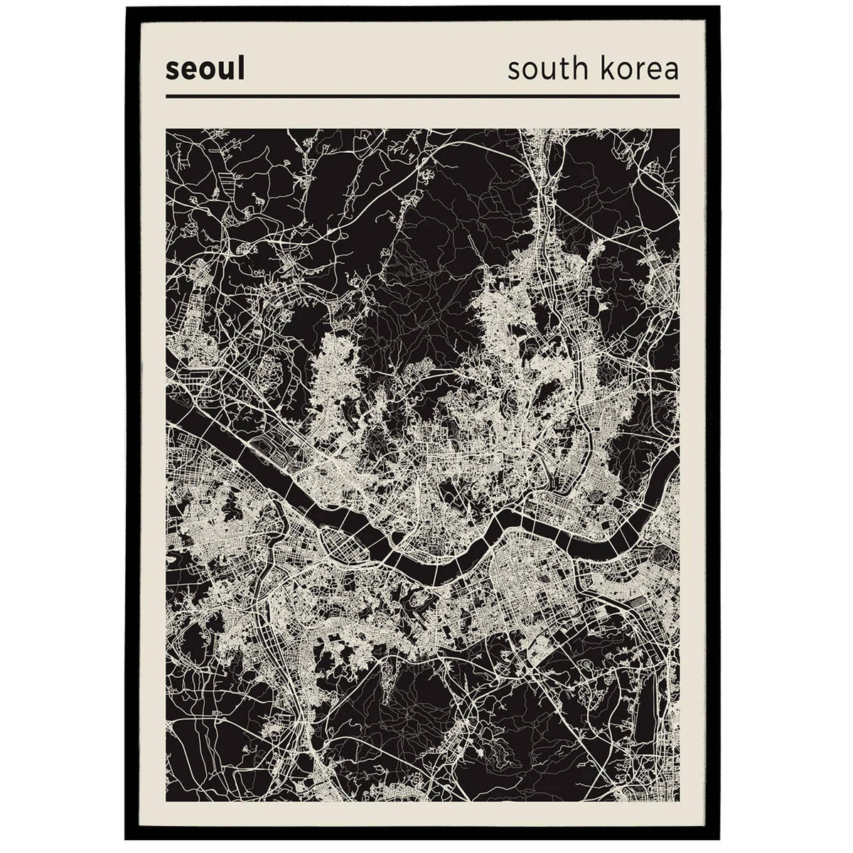 Seoul - South Korea Map Poster — HypeSheriff US