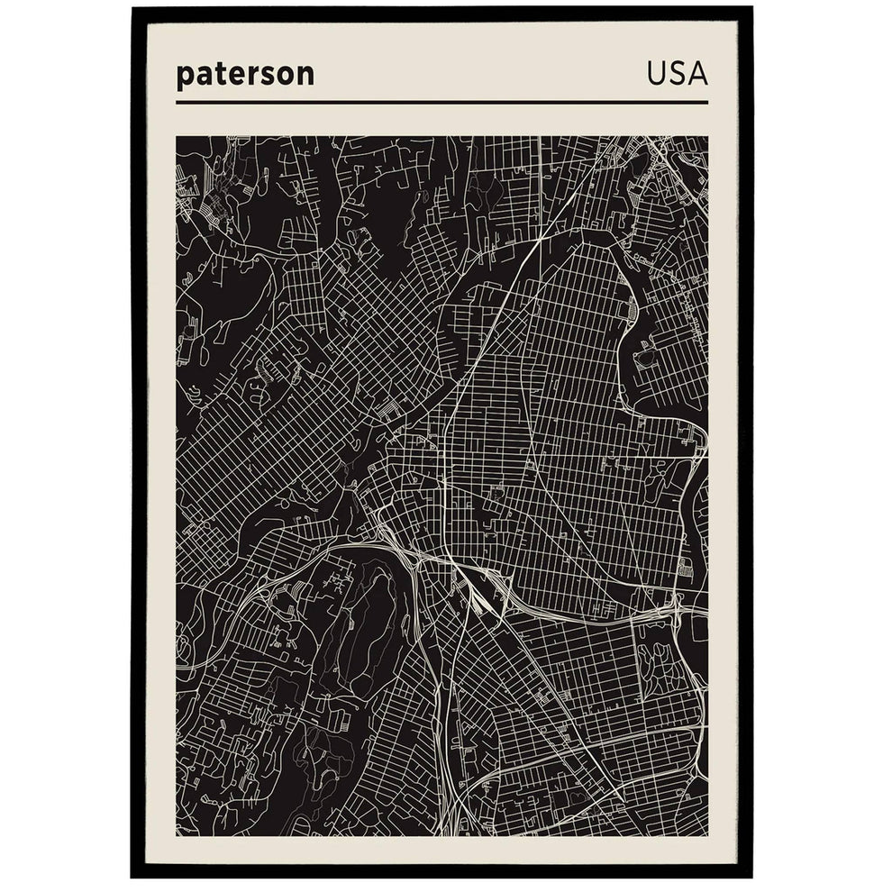 Paterson, USA - City Map Poster – HypeSheriff