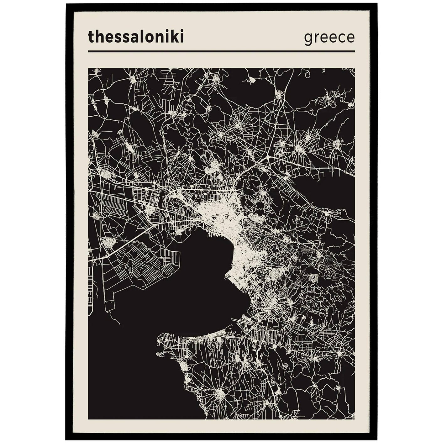 Thessaloniki, Greece - City Map Poster – HypeSheriff