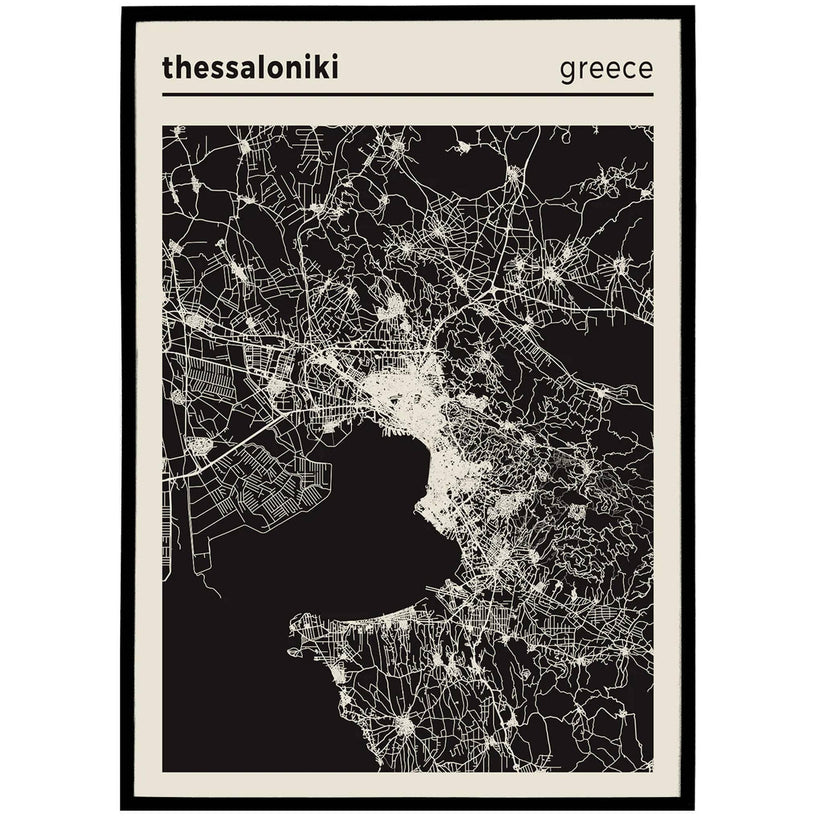 Thessaloniki, Greece - City Map Poster – HypeSheriff