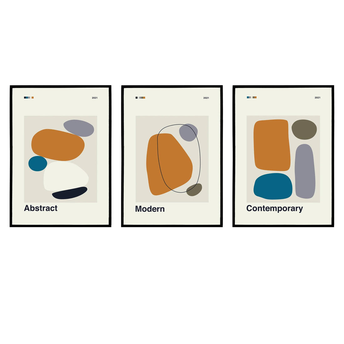 Set of 3 Contemporary Posters – HypeSheriff