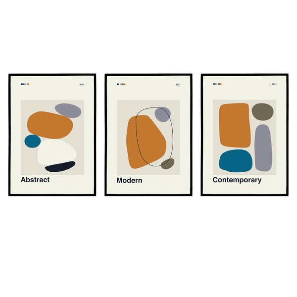Set of 3 Contemporary Posters – HypeSheriff