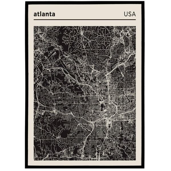 Atlanta USA - City Map Poster Print – HypeSheriff