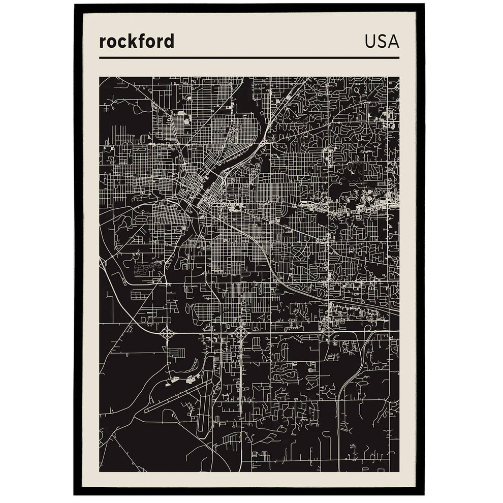 Rockford - USA, City Map Poster – HypeSheriff