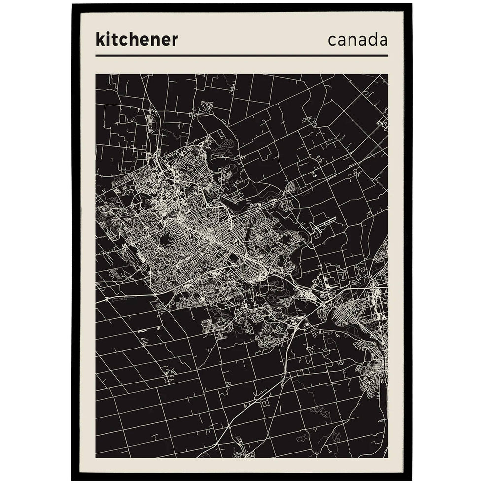 Canada, Kitchener - City Map Poster – HypeSheriff