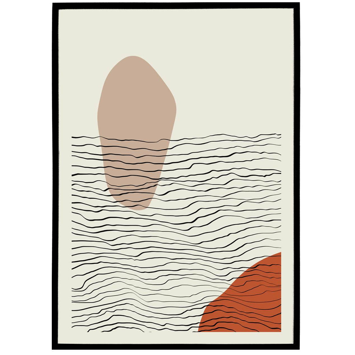 Burnt Orange Abstract Print – HypeSheriff