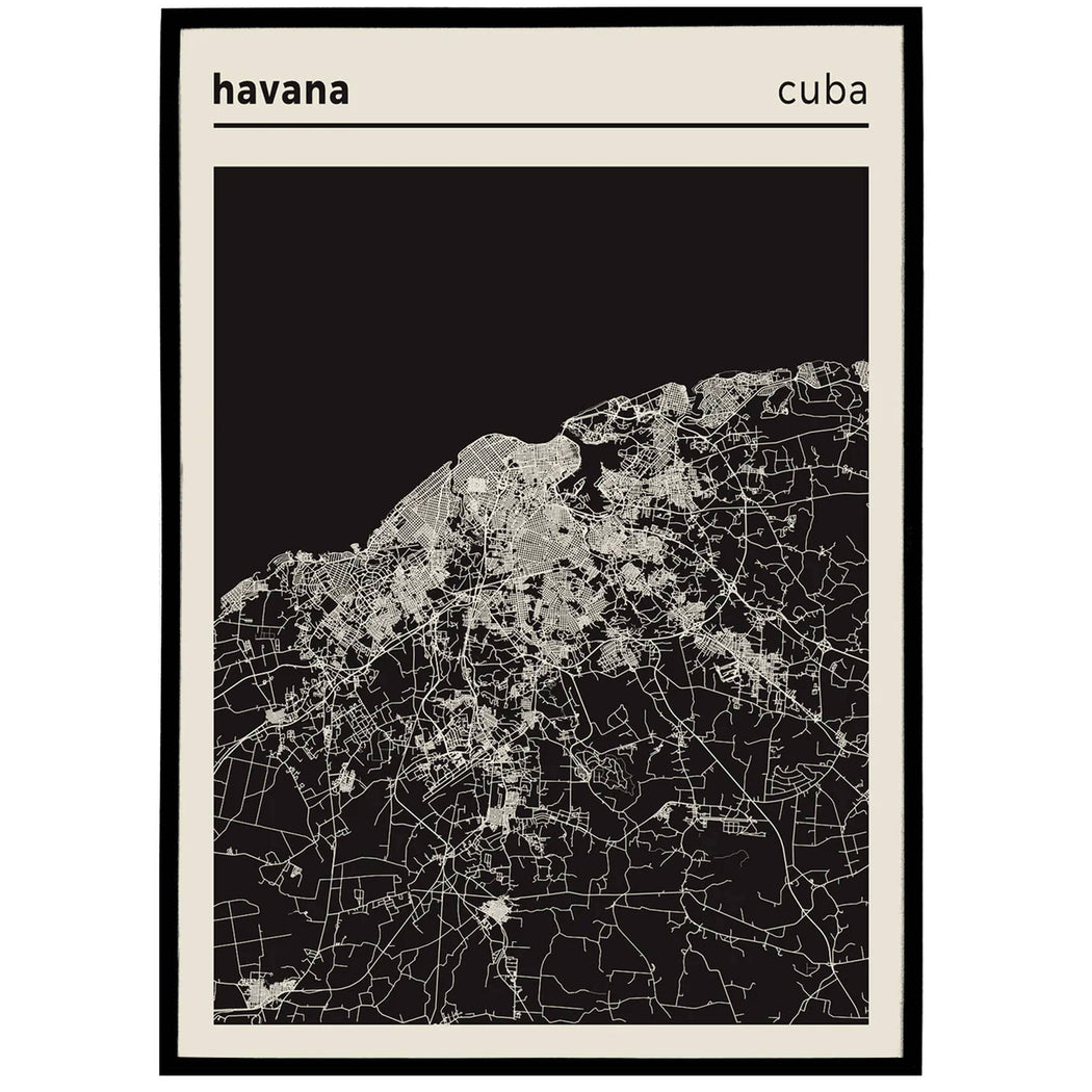 Havana, Cuba Map Poster — HypeSheriff US