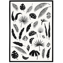 Amazon Jungle Plants Monochrome Scandinavian Poster – HypeSheriff