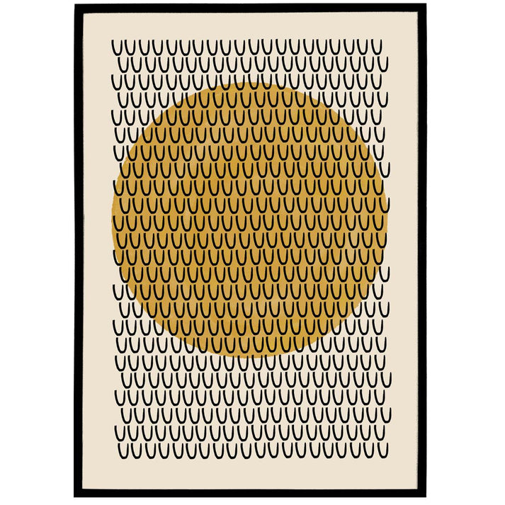 Mid Century Yellow Print - Retro Abstract Composition – HypeSheriff
