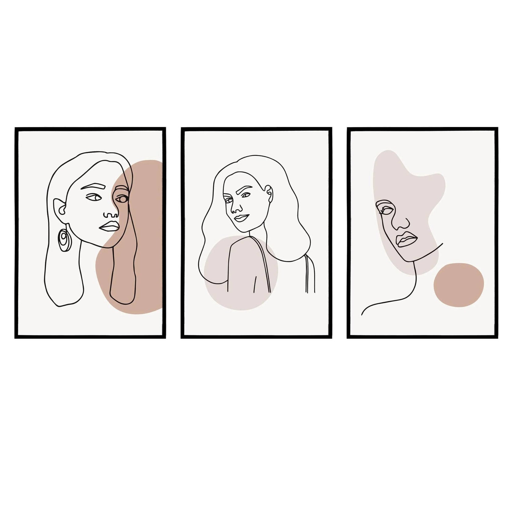 Set of 3 Line Art Prints – HypeSheriff