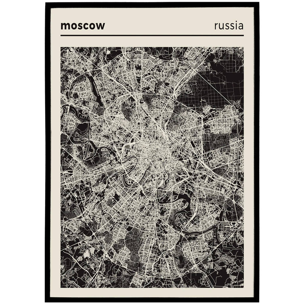 Moscow, Russia - Map Poster — HypeSheriff US