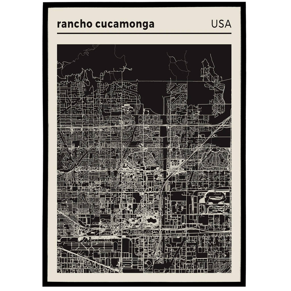 Rancho Cucamonga - USA, City Map Poster – HypeSheriff