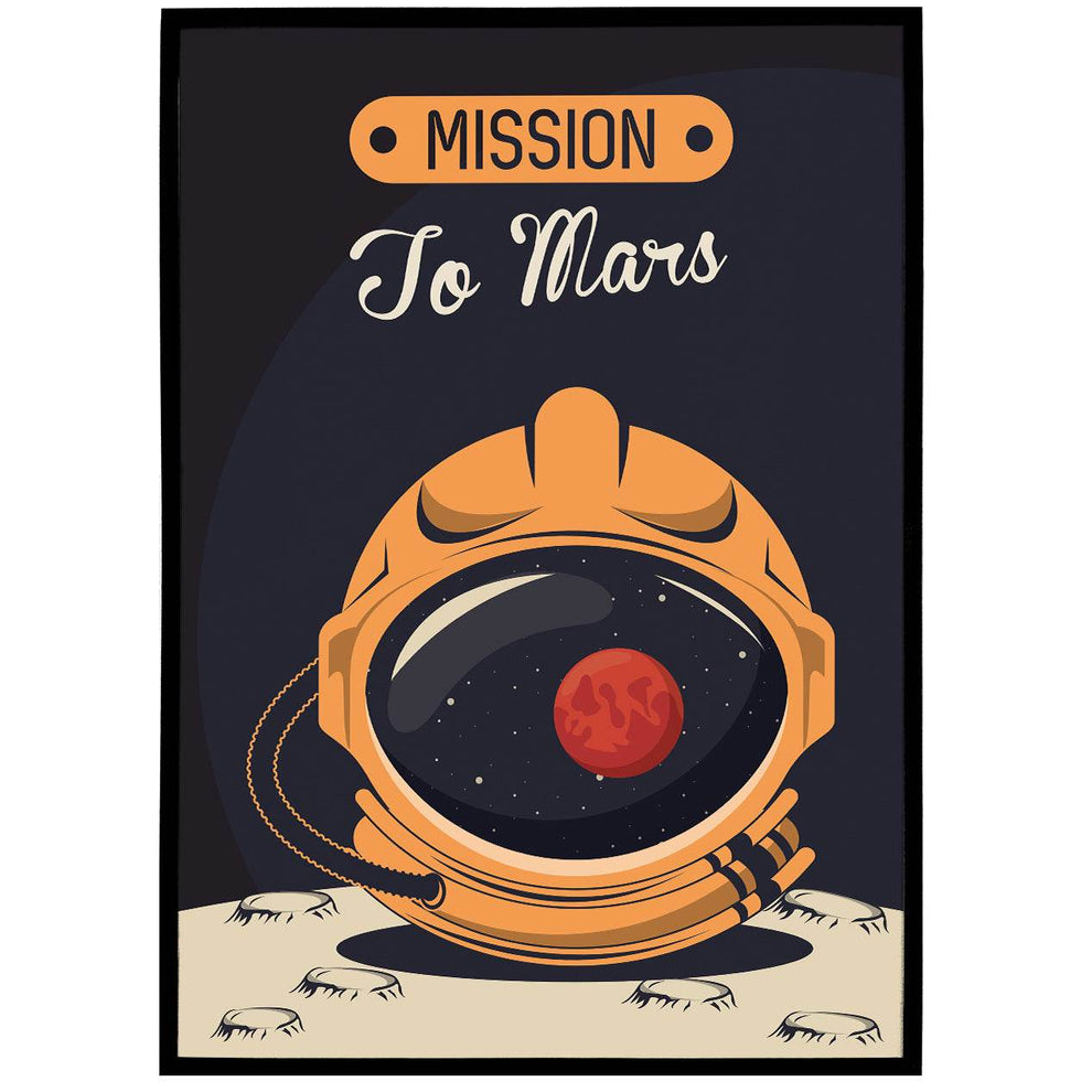 TO MARS - Space Travel Poster - Minimal Wall Art – HypeSheriff