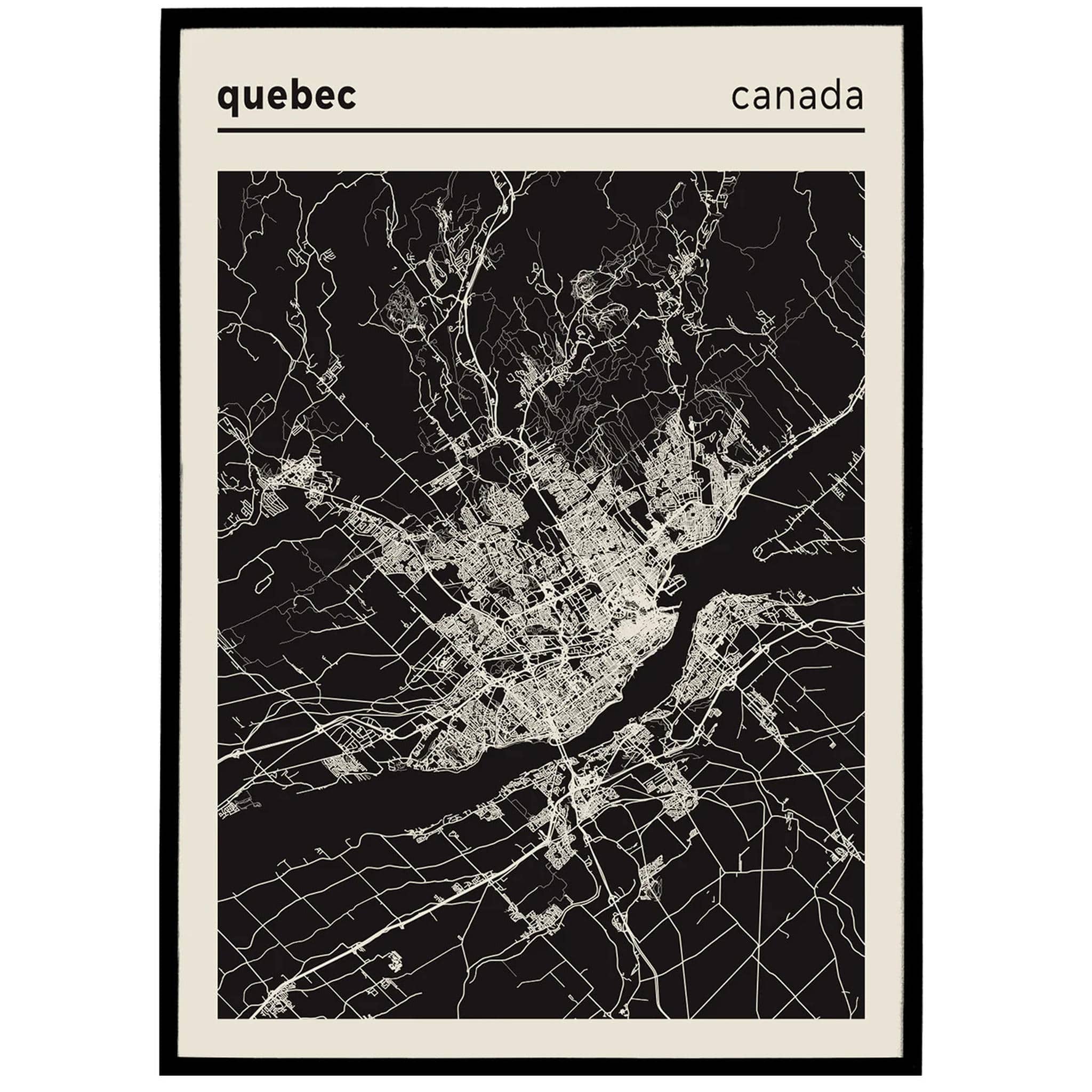 Quebec, Canada - Map Poster – HypeSheriff