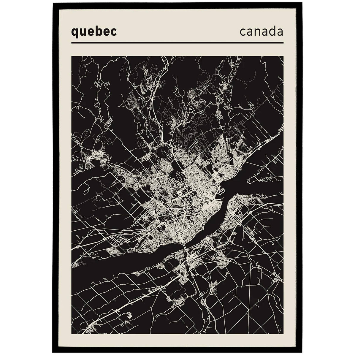 Quebec, Canada - Map Poster – HypeSheriff