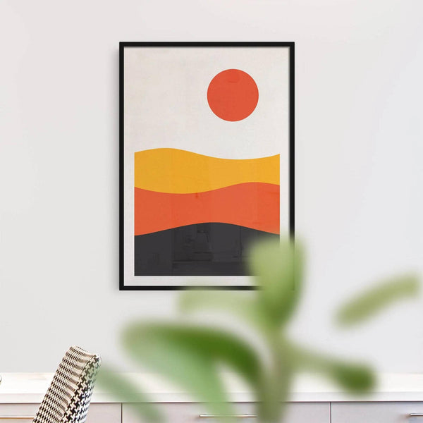 Mid-Century Modern Sunset Print | Iconic Posters, Original Art Prints ...