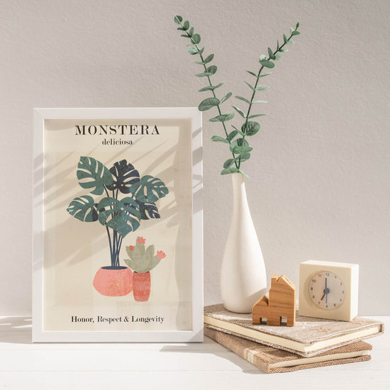 Monstera Illustration Poster - American Quality art prints, home decor ...