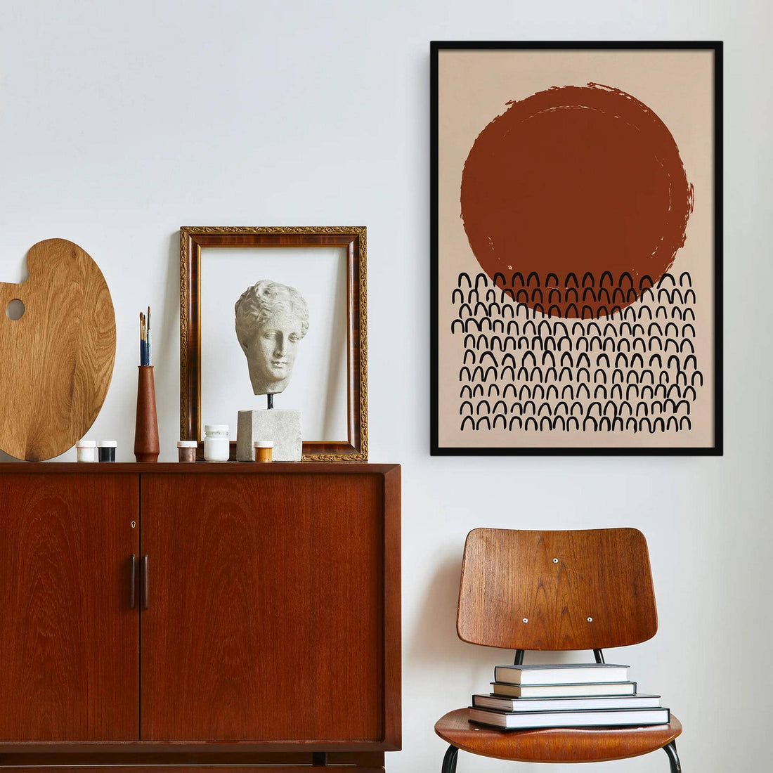 Burnt Orange - Mid-Century Modern Abstract Poster – HypeSheriff