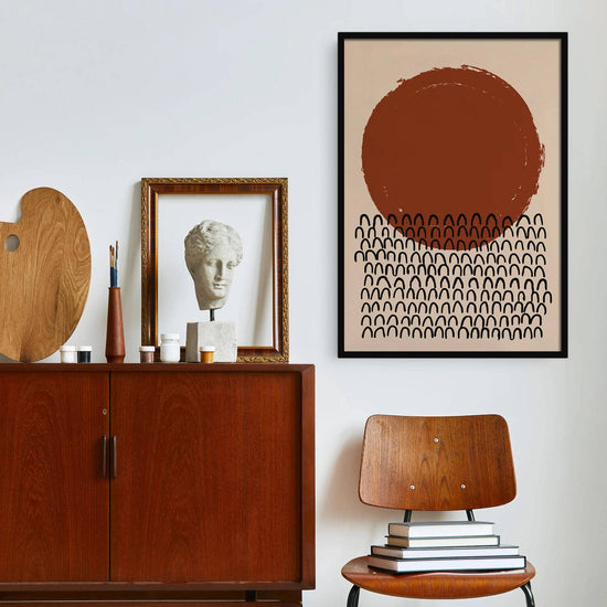 Burnt Orange - Mid-Century Modern Abstract Poster – HypeSheriff